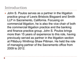 John S. Poulos - Sacramento Attorney with over 20 Years of Experience | PPT