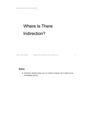 Nagios Conference 2012 - John Sellens - Nagios Indirection | PDF