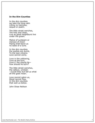 John shaw neilson poems | PDF