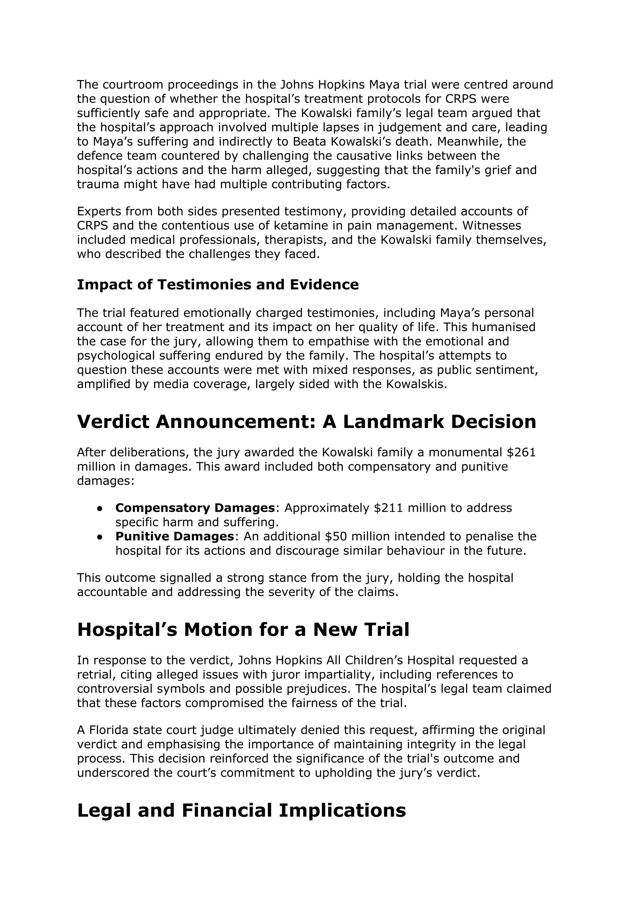 Johns Hopkins Maya Trial_ An In-Depth Examination of the Landmark Case.docx