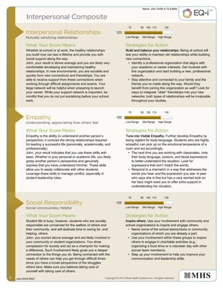 EQ-i Student Comprehensive Report | PDF | Professional School ...