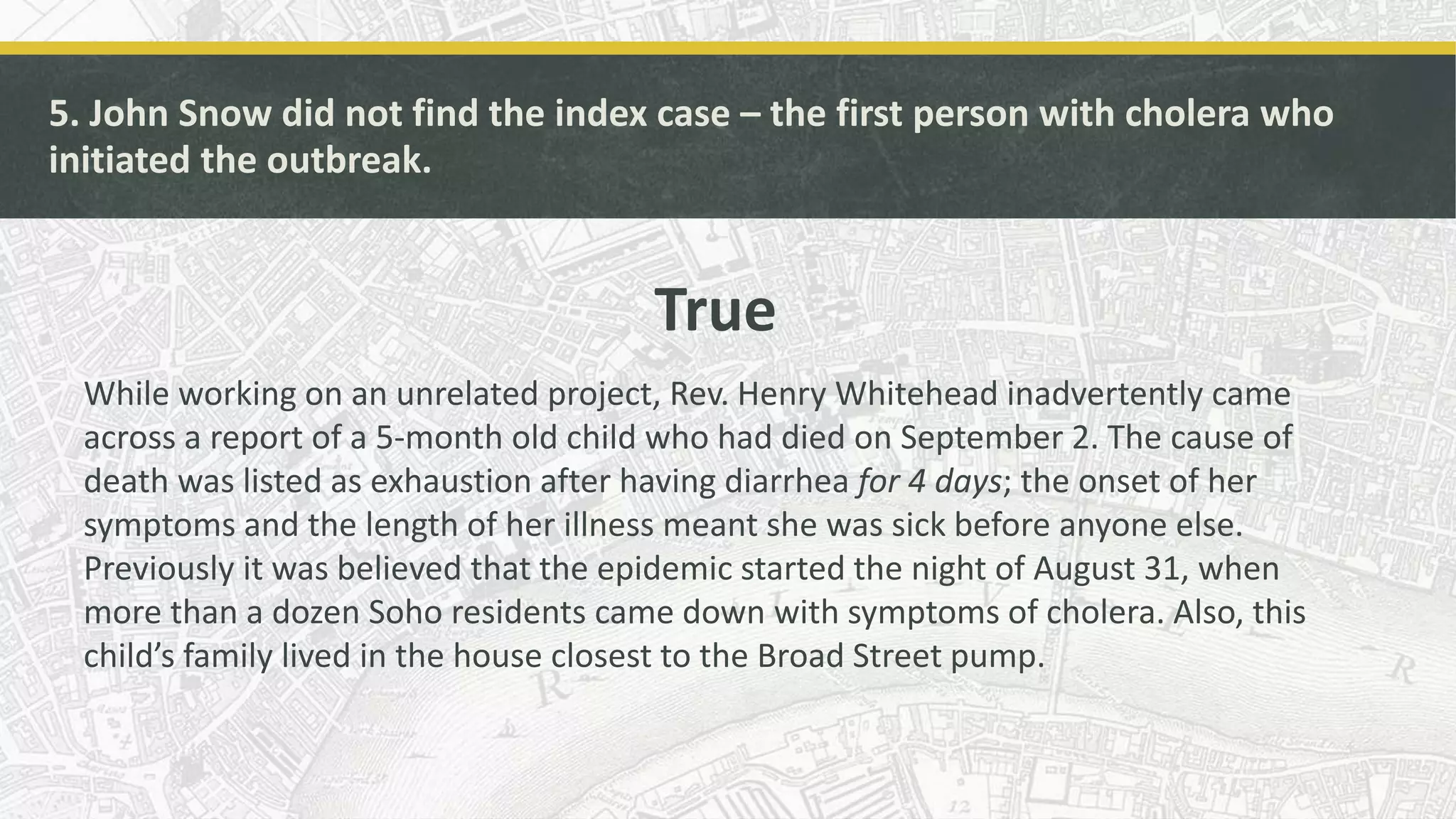 John snow cholera outbreak | PPTX