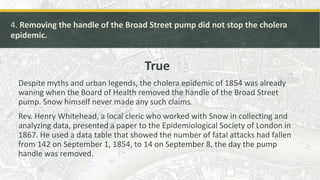 John snow cholera outbreak | PPTX