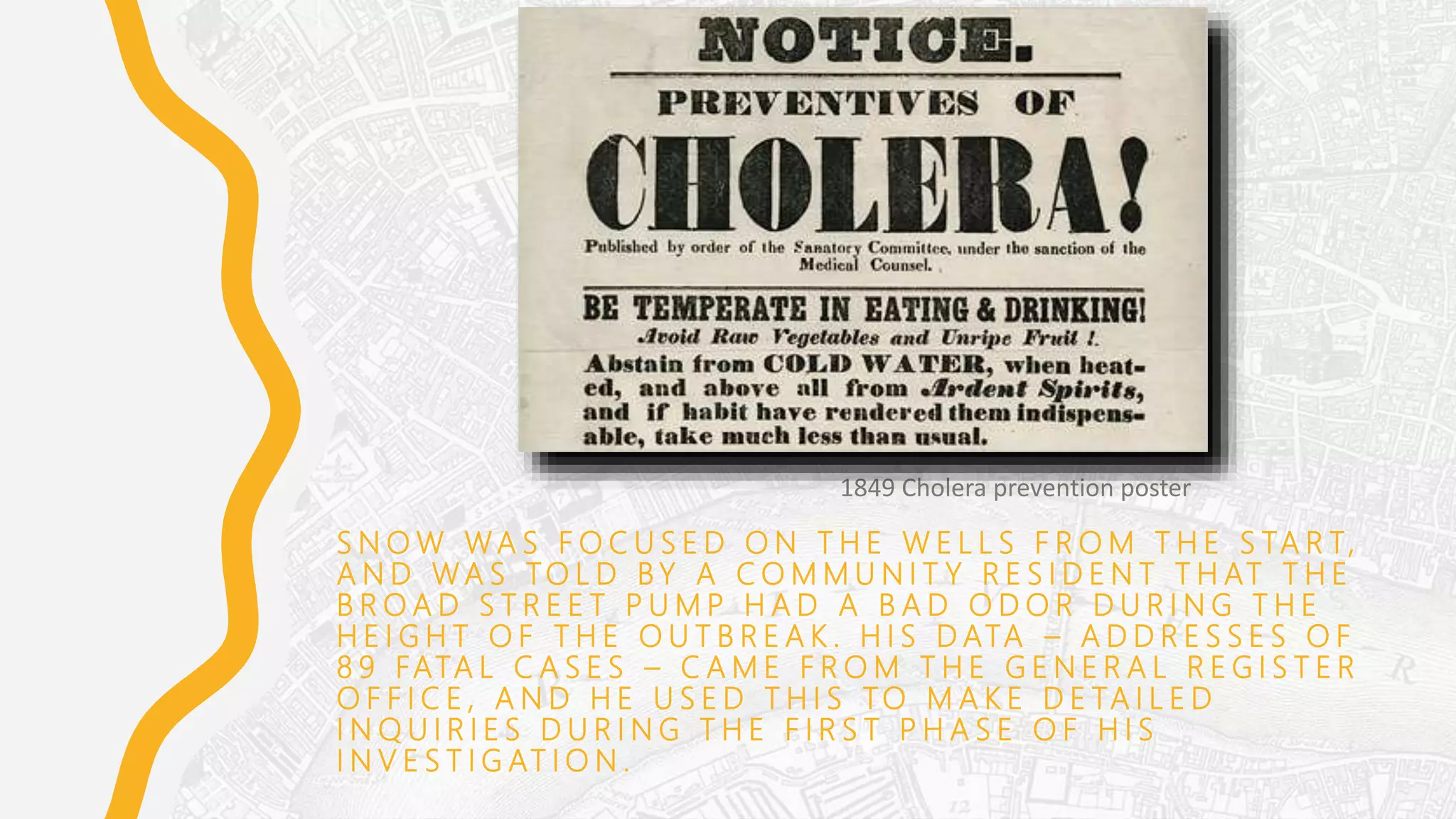 John Snow cholera outbreak of 1854 | PPTX