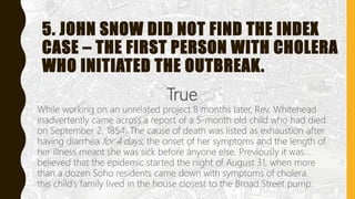 John Snow cholera outbreak of 1854 | PPTX