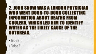 John Snow cholera outbreak of 1854 | PPTX
