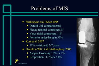 Johnson Dp. Mis Knee Replacement. What Are The Functional Benefits. Slide 1 18 | PPT