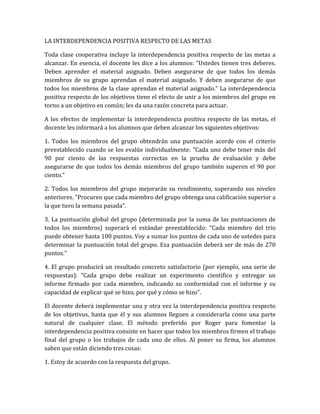 Johnson Cap 7 La Interdependencia Positiva | PDF