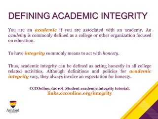 Proactive Strategies for Promoting Academic Integrity | PPTX