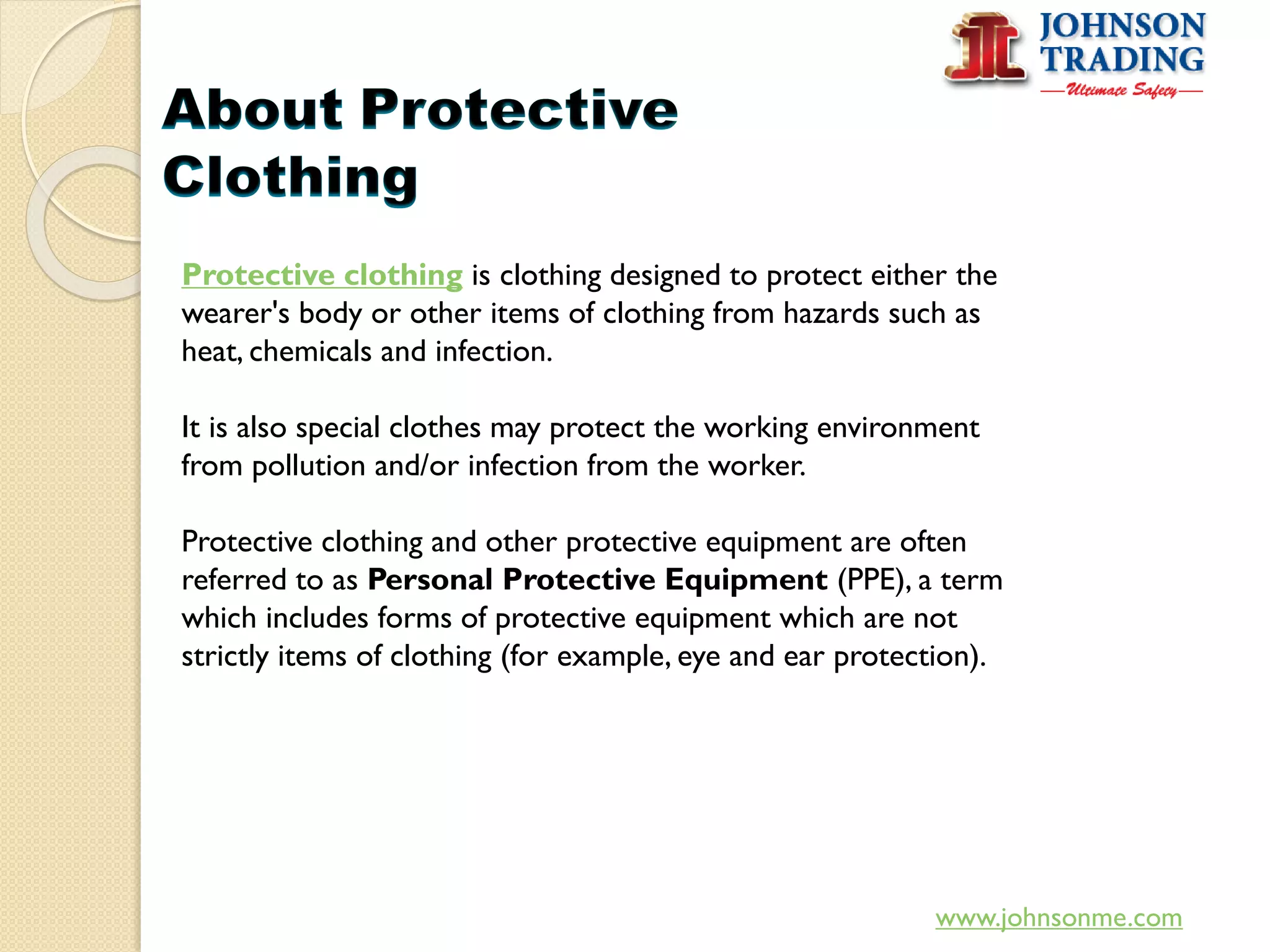 Protective Clothing In Dubai | PPT