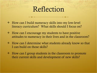 Johnson numeracy leslla2011 | PPT