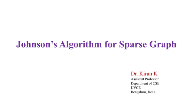 Johnson's algorithm | PDF