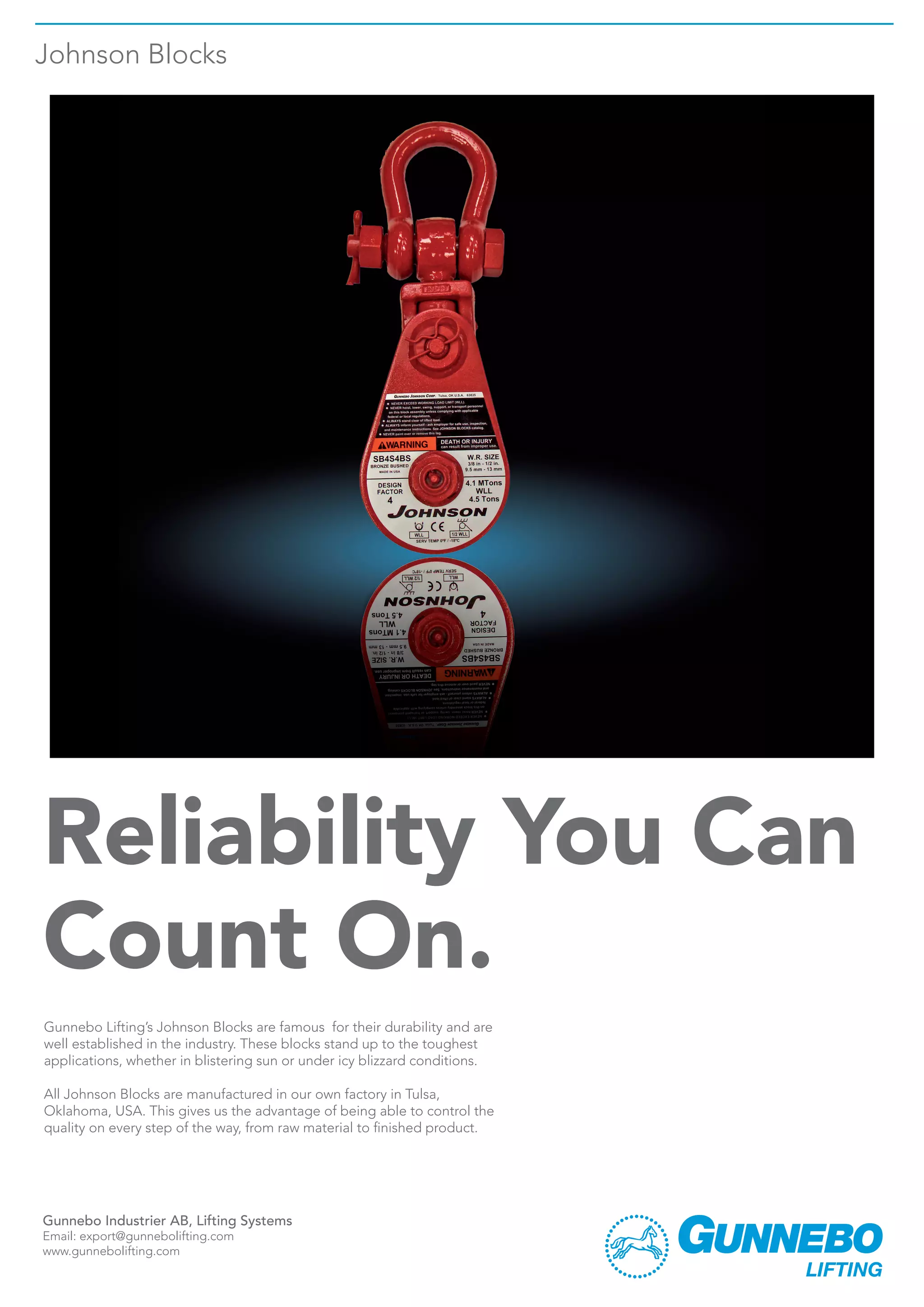 Johnson snatch blocks gunnebo | PDF