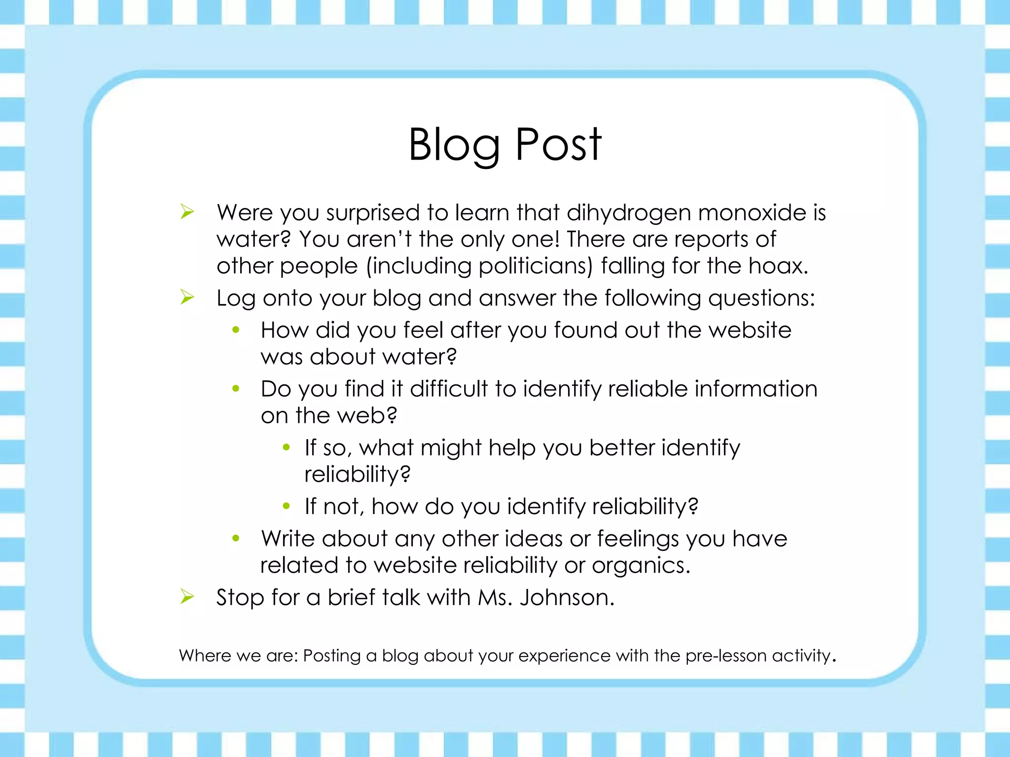 Johnson Webquest | PPT