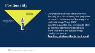 Johnson, M. & Weeks, T. Embracing the bias: using theory to teach ...