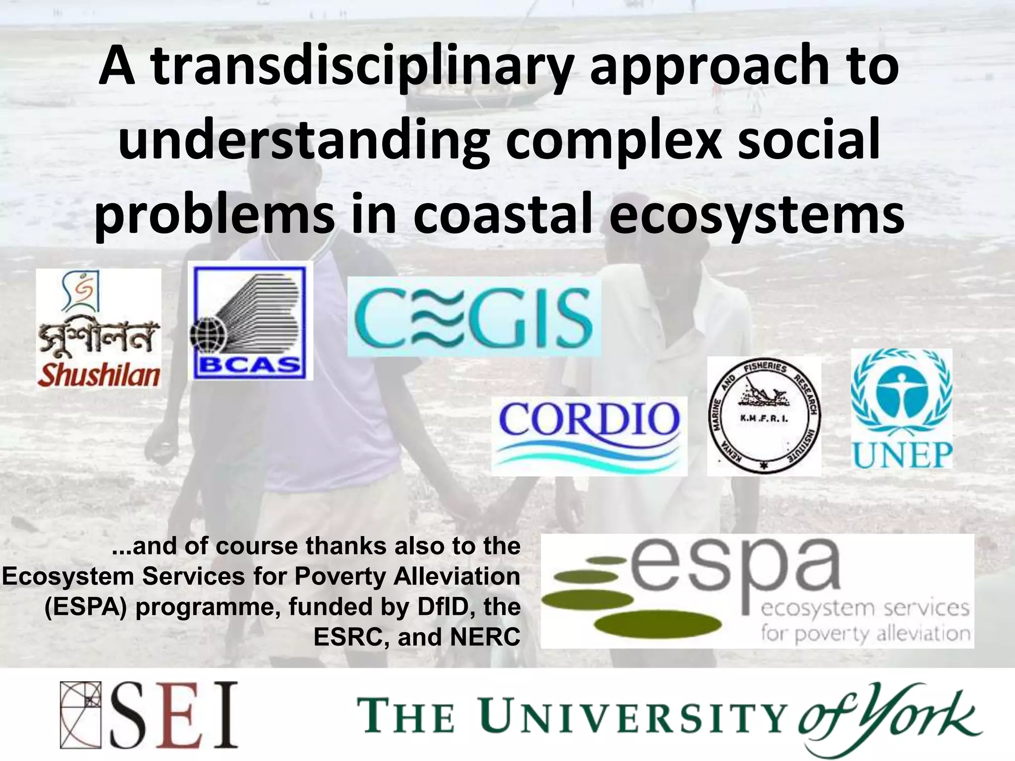 A transdisciplinary approach to understanding complex social problems ...