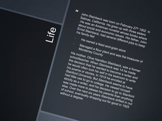 John Steinbeck | PPTX