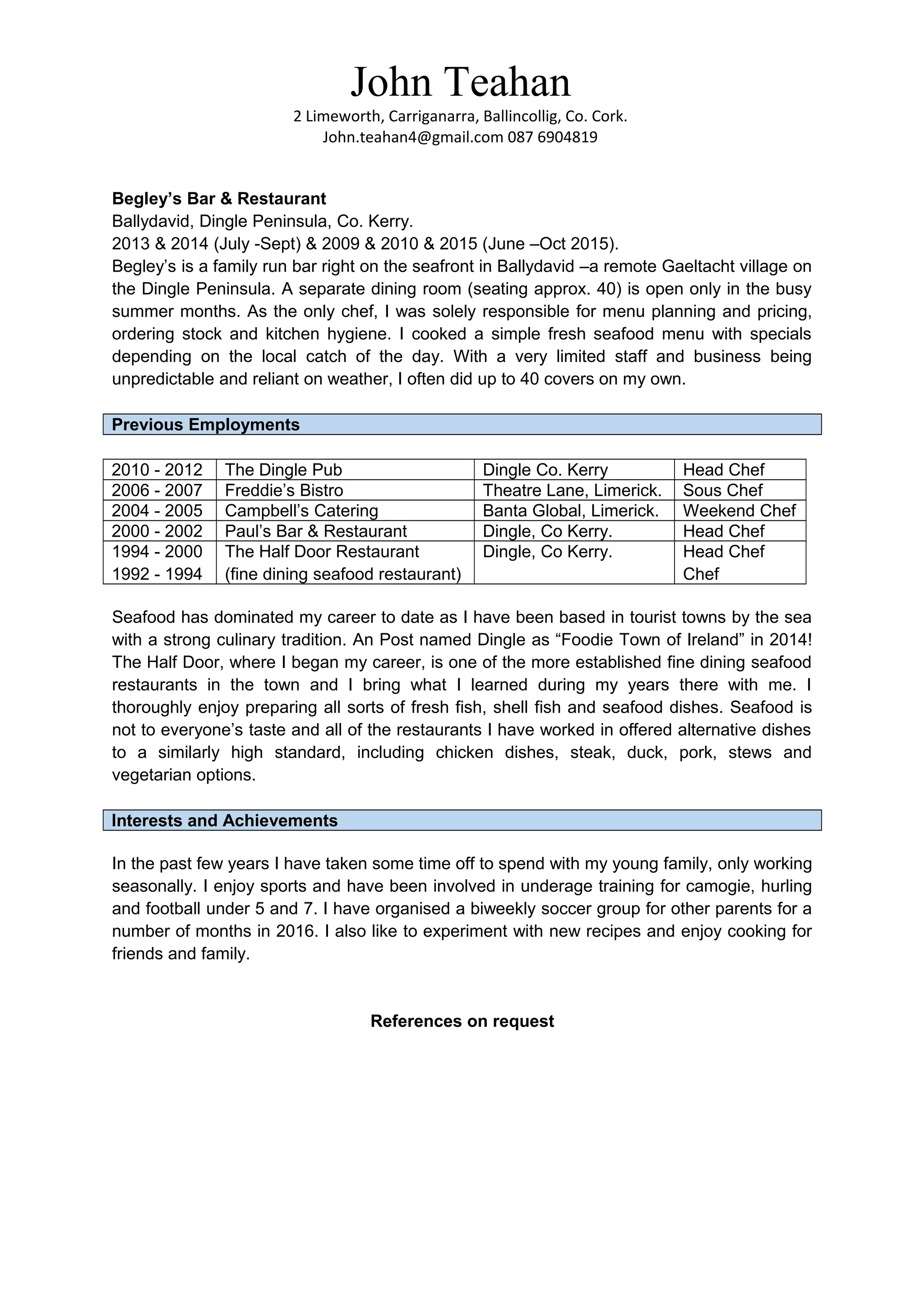 John teahan CV version 27 oct 2016 | PDF
