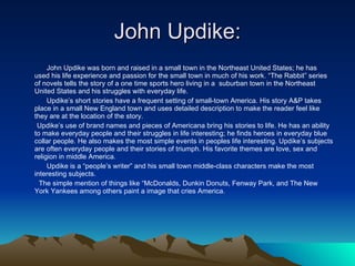 John updike Presentation | PPT