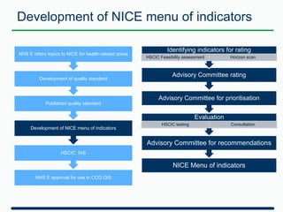 Quality Standards to Quality Assured Indicators: The End-to-End Process ...