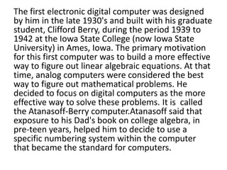 John vincent atanasoff | PPTX