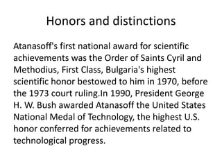 John vincent atanasoff | PPTX