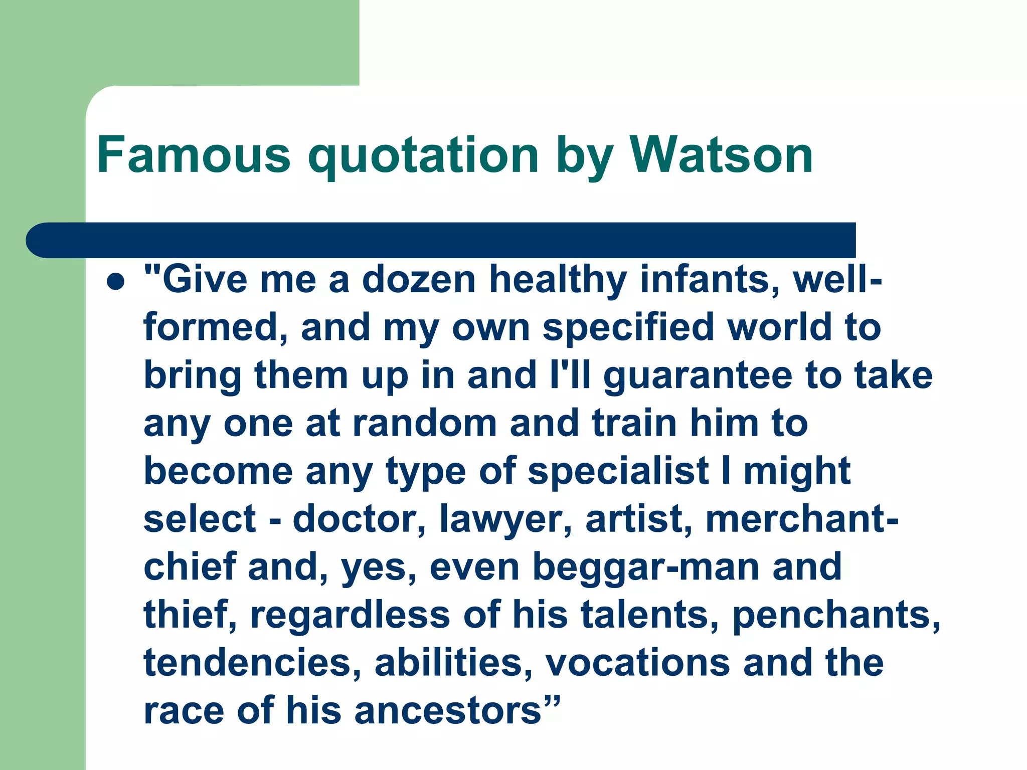 John watson learning theory | PPTX