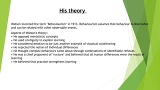 John watson theories - Sarah | PPT