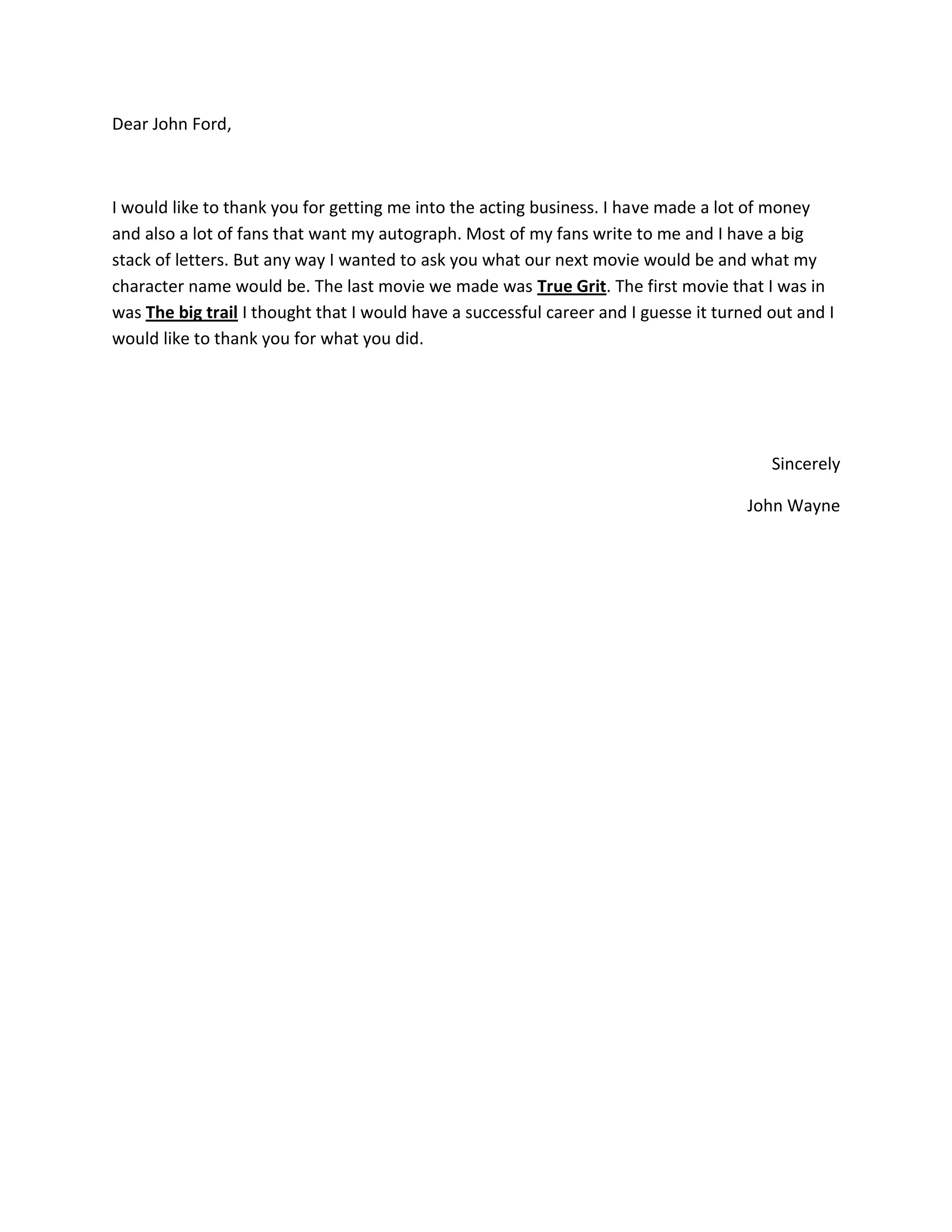 John waynes letter | DOCX