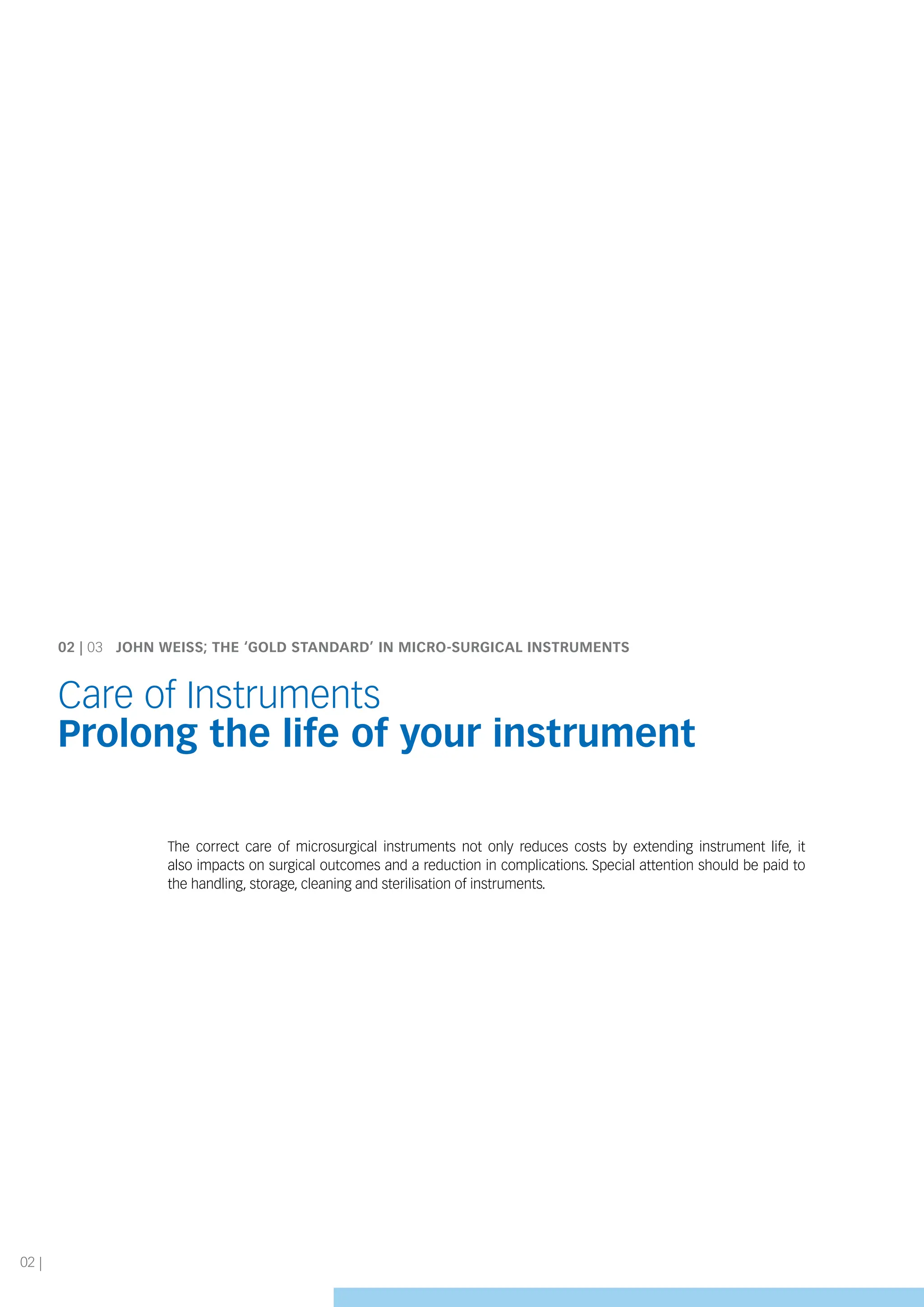 John Weiss - How to Care for your surgical instruments | PDF