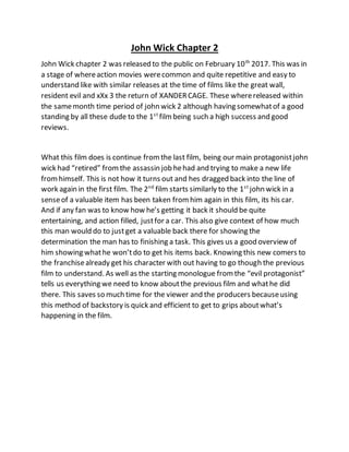John wick chapter 2 | PDF