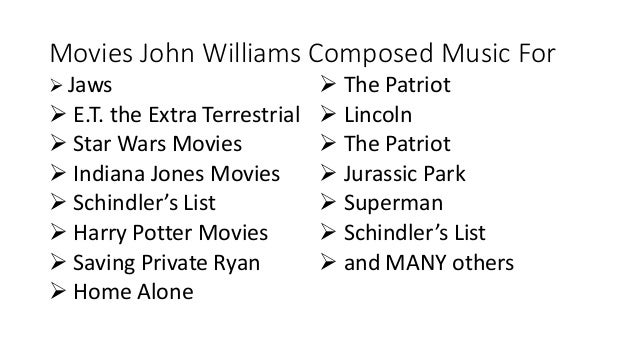 What Did John Williams Compose