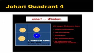 Johari window introduction to identifying the personality attributes | PPT