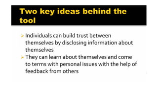 Johari window introduction to identifying the personality attributes | PPT