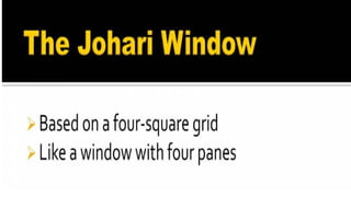 Johari window introduction to identifying the personality attributes | PPT