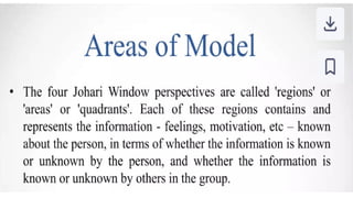 Johari window introduction to identifying the personality attributes | PPT