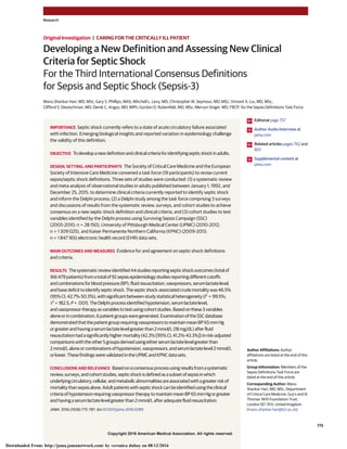 nuevos criterios de sepsis | PDF