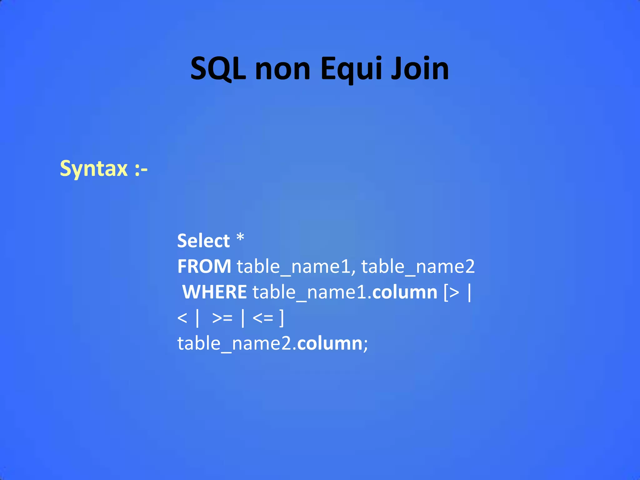 SQL JOIN | PPTX