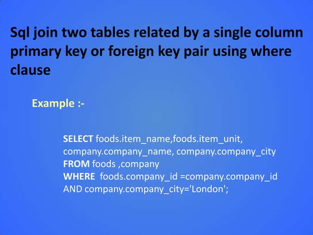 SQL JOIN | PPTX | Databases | Computer Software and Applications