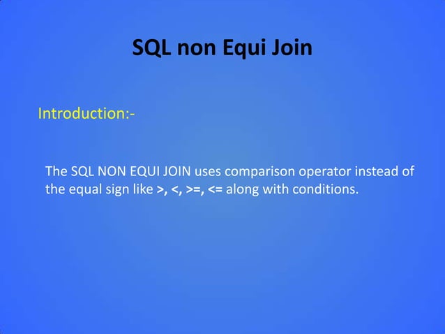 SQL JOIN | PPTX | Databases | Computer Software and Applications