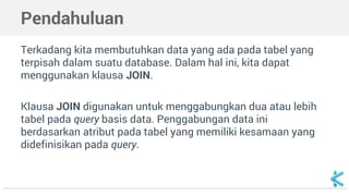 Pemrograman SQL - Join | PPT