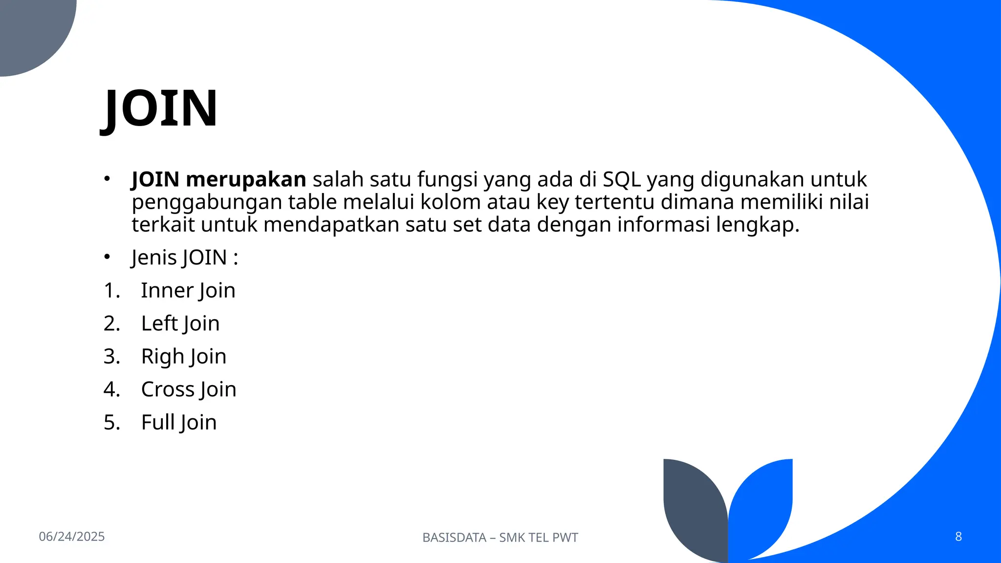Materi Lengkap Relational Database Management System (RDBMS) | PPTX