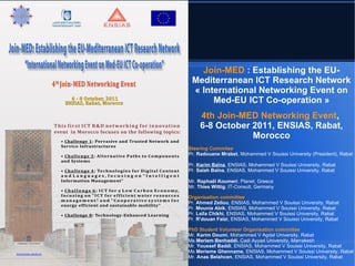 Join-MED : Establishing the EU-Mediterranean ICT Research Network ...