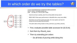 MariaDB's join optimizer: how it works and current fixes | PPT
