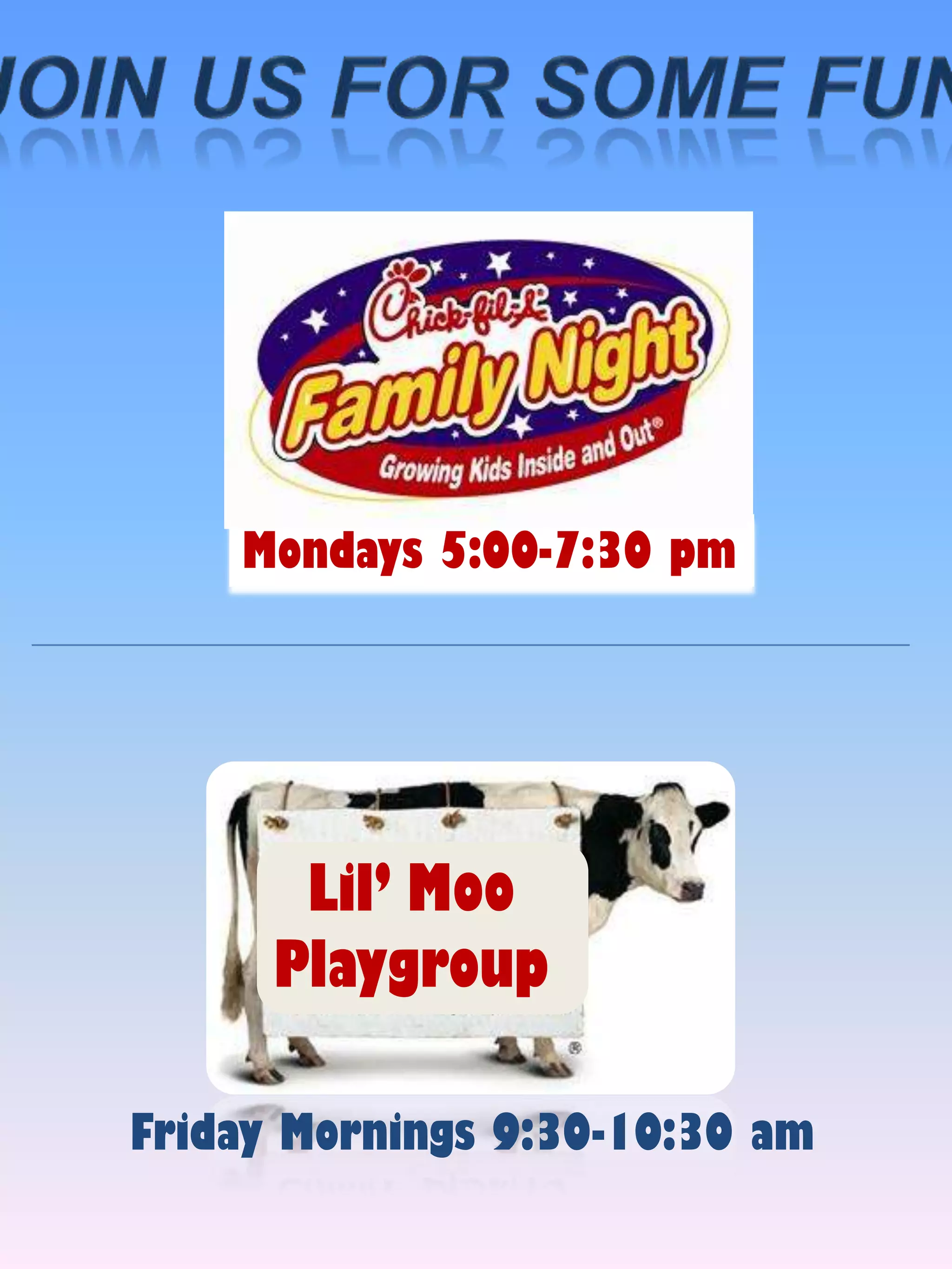 Join us for some fun! | PPTX