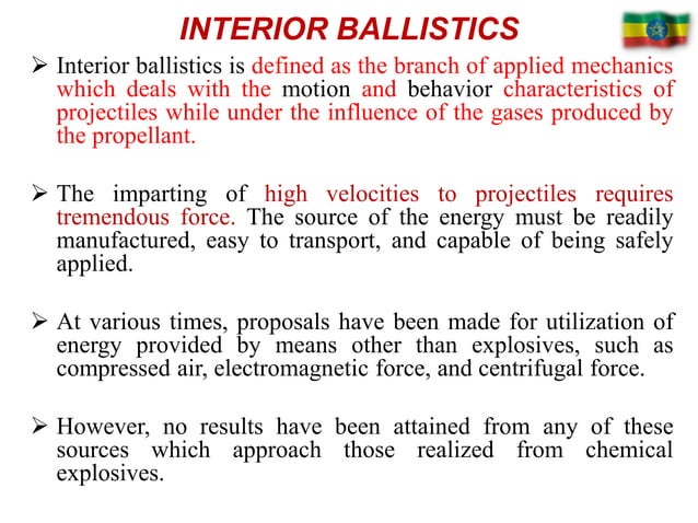 lecture note on internal ballistics .pptx | Arms & Ammunition ...