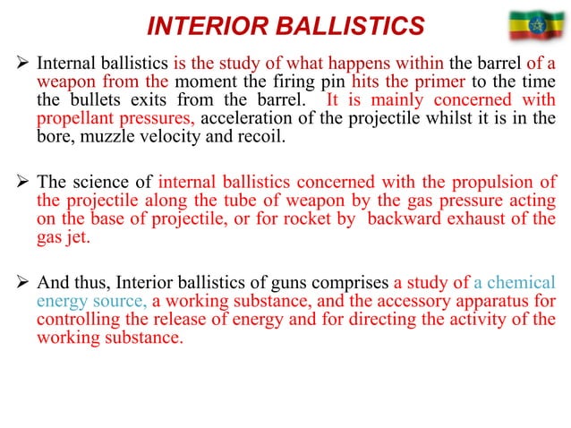 lecture note on internal ballistics .pptx | Arms & Ammunition ...