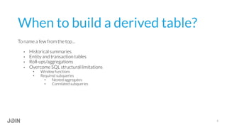 Join 2017_Deep Dive_To Use or Not Use PDT's | PDF | Databases | Computer Software and Applications