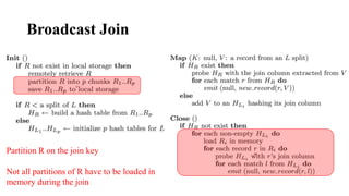 Join algorithm in MapReduce | PPT