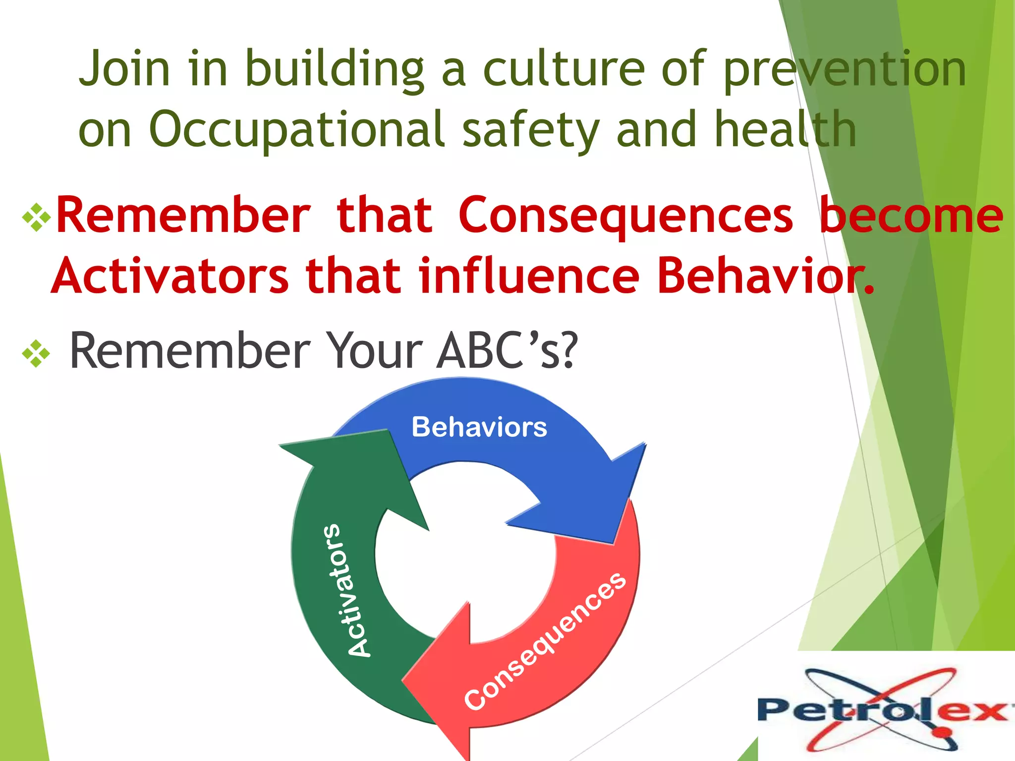 Join in building a culture of prevention on osh | PPT